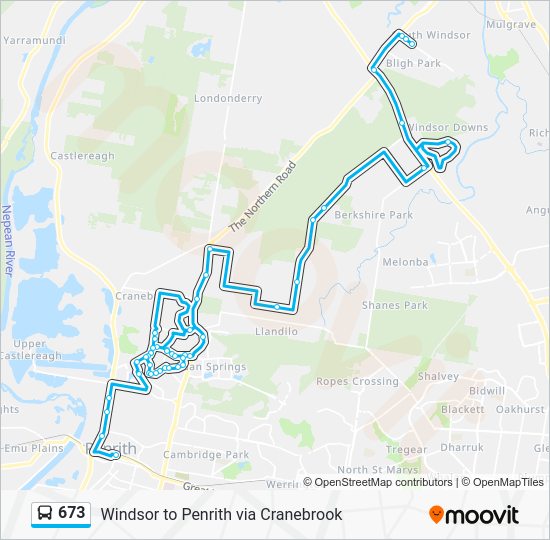 673 Route: Schedules, Stops & Maps - Bligh Park (Updated)