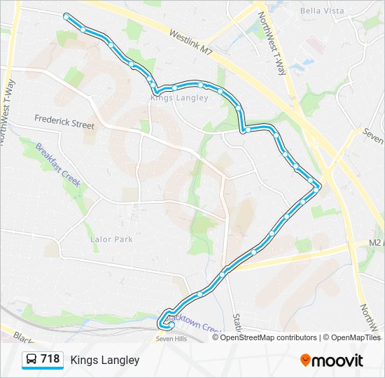 718 Route: Schedules, Stops & Maps - Seven Hills West (Updated)