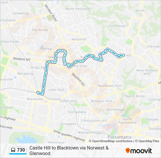 730 Route: Schedules, Stops & Maps - Castle Hill (Updated)