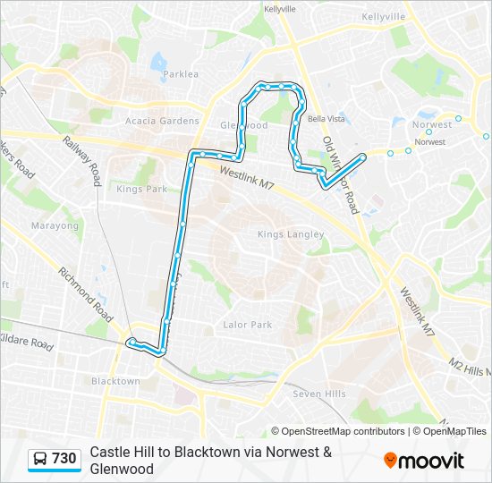 730 Route: Schedules, Stops & Maps - Blacktown (Updated)