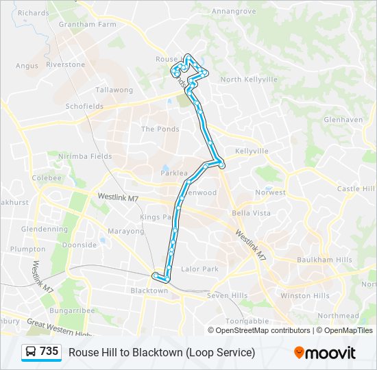 735 Route: Schedules, Stops & Maps - Blacktown (Updated)