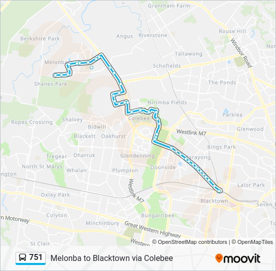 751 Route: Schedules, Stops & Maps - Blacktown (Updated)