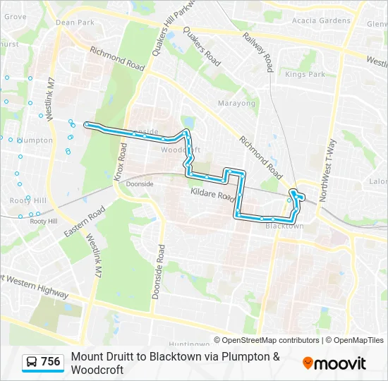 756 Route: Schedules, Stops & Maps - Blacktown (Updated)