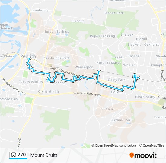 770 Route: Schedules, Stops & Maps - Mount Druitt (Updated)