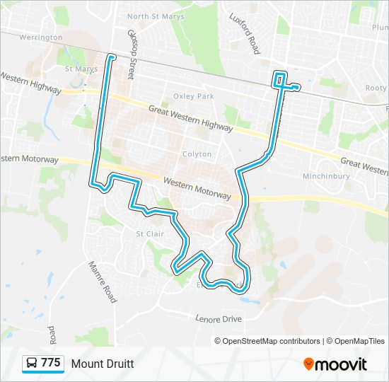 775 Route: Schedules, Stops & Maps - Mount Druitt (Updated)
