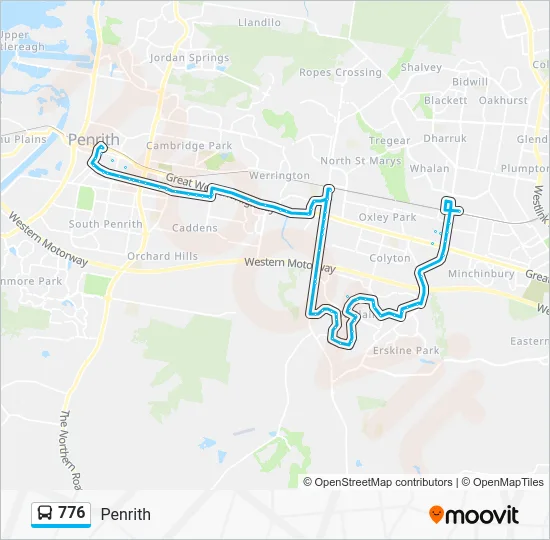 776 Route: Schedules, Stops & Maps - Penrith (Updated)