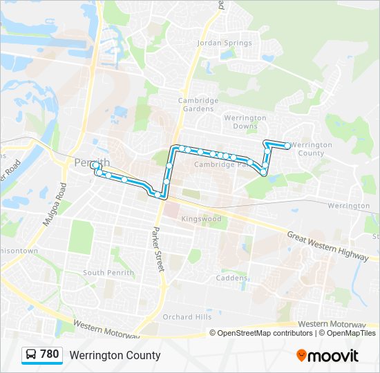 780 Route: Schedules, Stops & Maps - Werrington County (Updated)