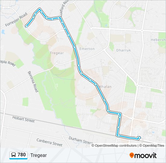 780 Route: Schedules, Stops & Maps - Tregear (Updated)