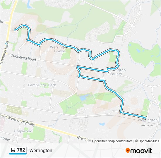 782 Route: Schedules, Stops & Maps - Werrington (Updated)