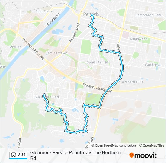 794 Route: Schedules, Stops & Maps - Glenmore Park (Updated)