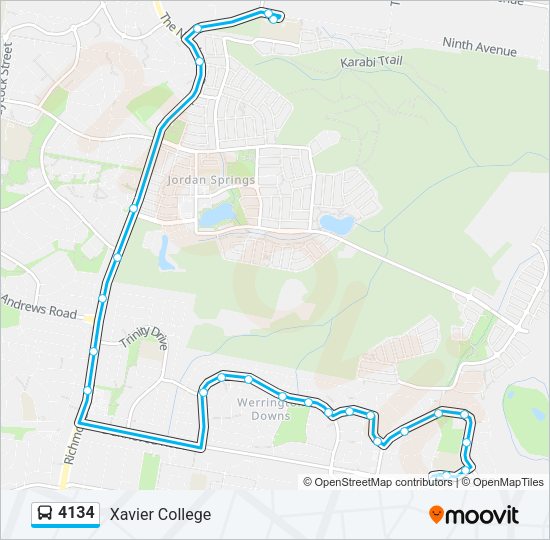 4134 Route: Schedules, Stops & Maps - Xavier College (Updated)