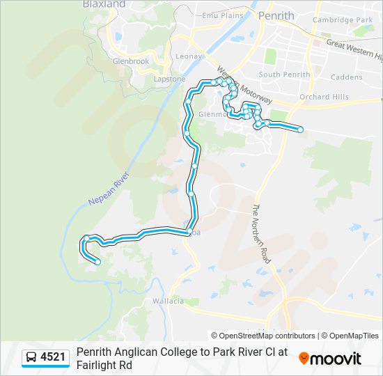 4521 Route: Schedules, Stops & Maps - Mulgoa (Updated)