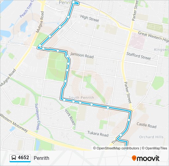 4652 Route: Schedules, Stops & Maps - Penrith (Updated)