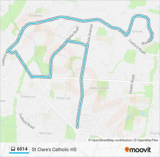 6014 Route: Schedules, Stops & Maps - St Clare's Catholic HS (Updated)