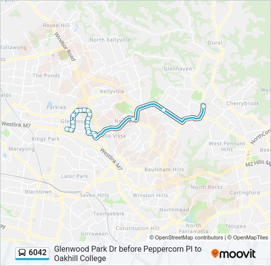 6042 Route: Schedules, Stops & Maps - Oakhill College (Updated)