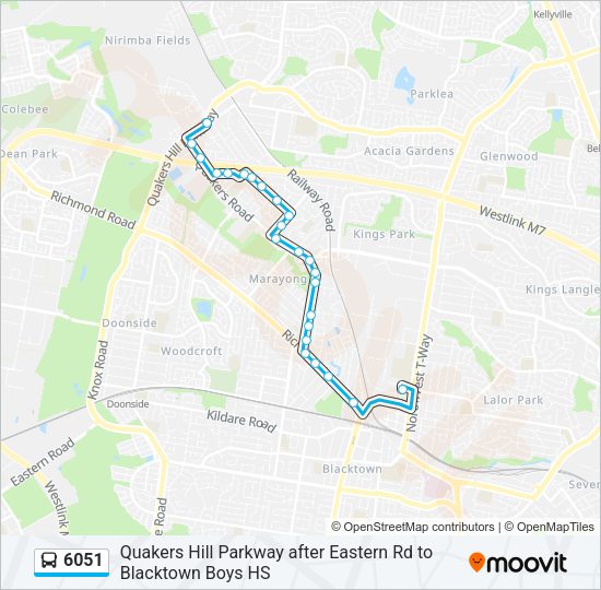 6051 Route: Schedules, Stops & Maps - Blacktown HS (Updated)