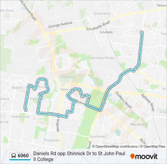 6060 Route: Schedules, Stops & Maps - St John Paul Ii Schofields (Updated)