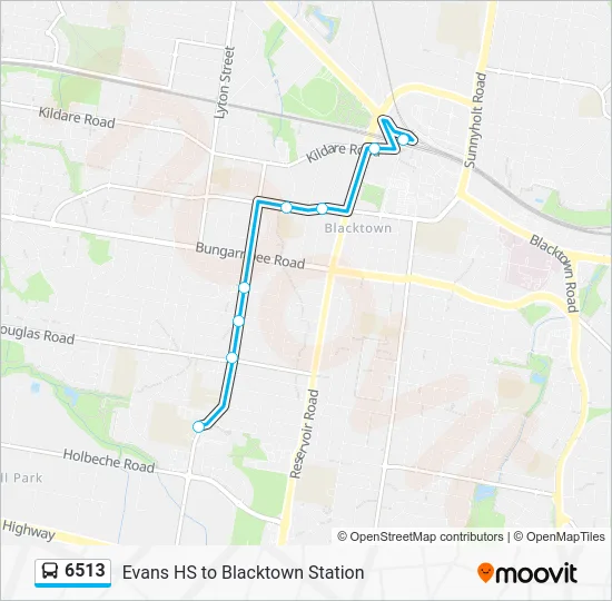6513 Route: Schedules, Stops & Maps - Blacktown (Updated)