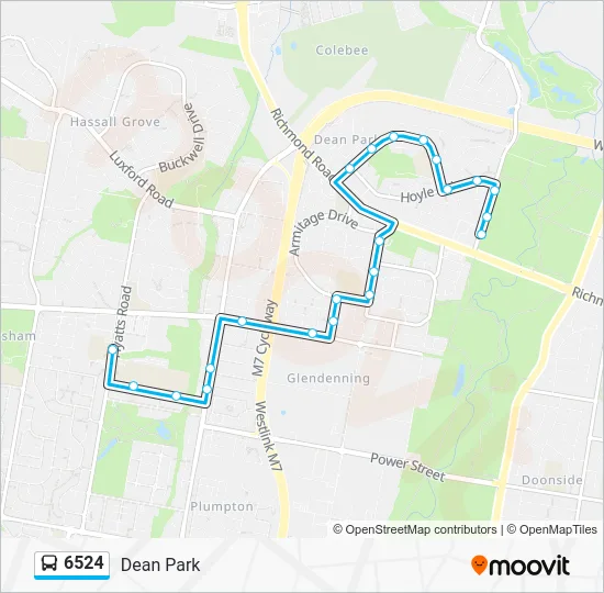 6524 Route: Schedules, Stops & Maps - Dean Park (Updated)