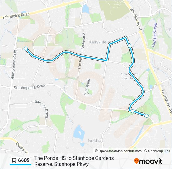 6605 Route: Schedules, Stops & Maps - Stanhope Gardens (Updated)