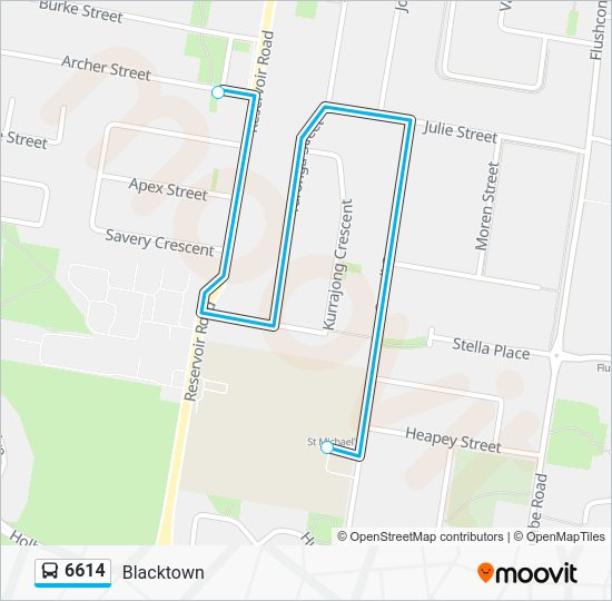 6614 Route: Schedules, Stops & Maps - Blacktown (Updated)