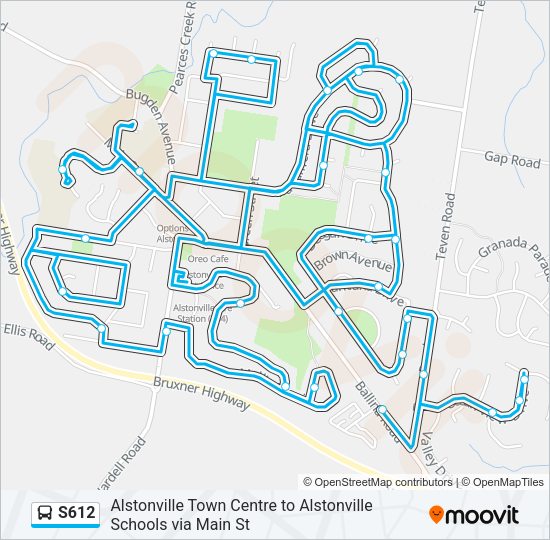 S612 Route: Schedules, Stops & Maps - Alstonville Schools (Updated)