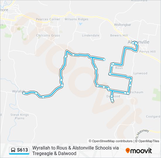 s613 Route: Schedules, Stops & Maps - Rous (Updated)