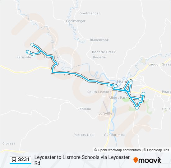 s231 Route: Schedules, Stops & Maps - Lismore Schools (Updated)