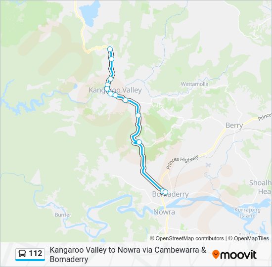 112 Route: Schedules, Stops & Maps - Kangaroo Valley (Updated)
