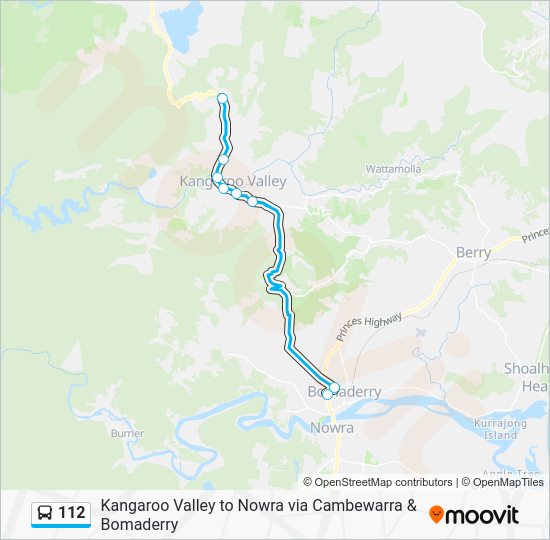 112 Route: Schedules, Stops & Maps - Bomaderry & Nowra (Updated)