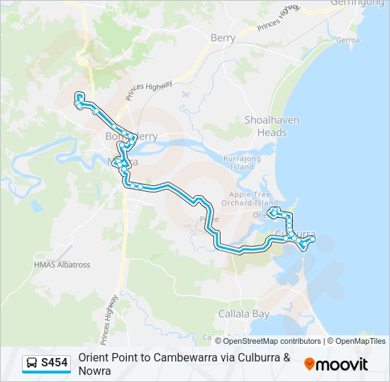 S454 Route: Schedules, Stops & Maps - Nowra Schools (Updated)