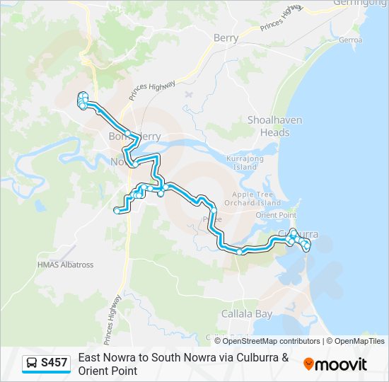 s457 Route: Schedules, Stops & Maps - Nowra (Updated)