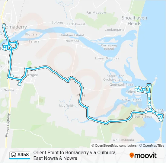 S458 Route: Schedules, Stops & Maps - Nowrabomaderryschool (Updated)