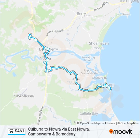 s461 Route: Schedules, Stops & Maps - Nowrabomaderryschool (Updated)