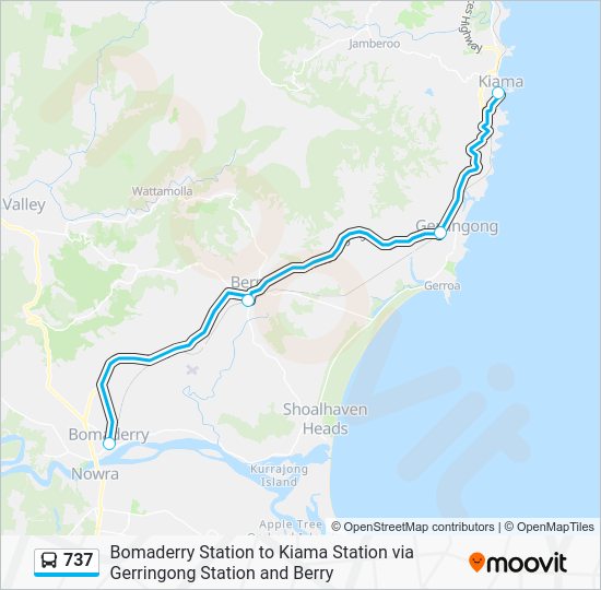 737 Route: Schedules, Stops & Maps - Bomaderry (Updated)