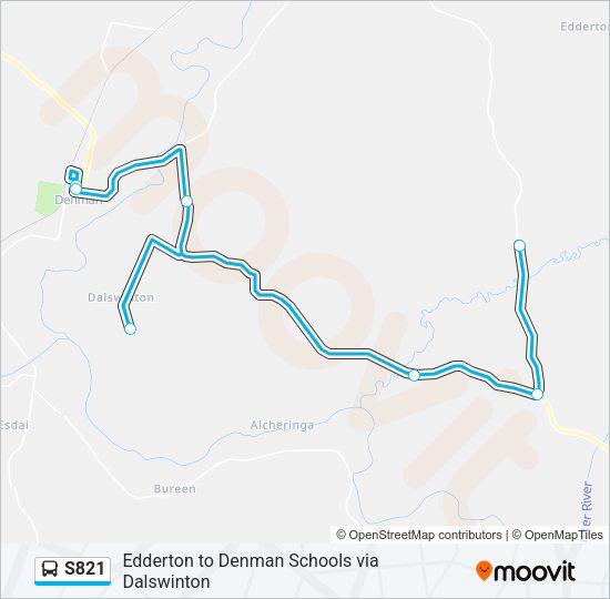 s821 Route: Schedules, Stops & Maps - Denman Schools (Updated)
