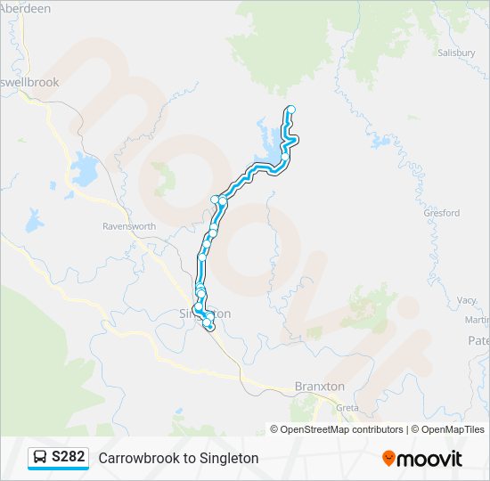 S282 Route: Schedules, Stops & Maps - Singleton (Updated)