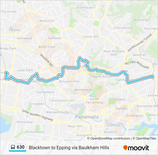 630 Route: Schedules, Stops & Maps - Blacktown Station (Updated)