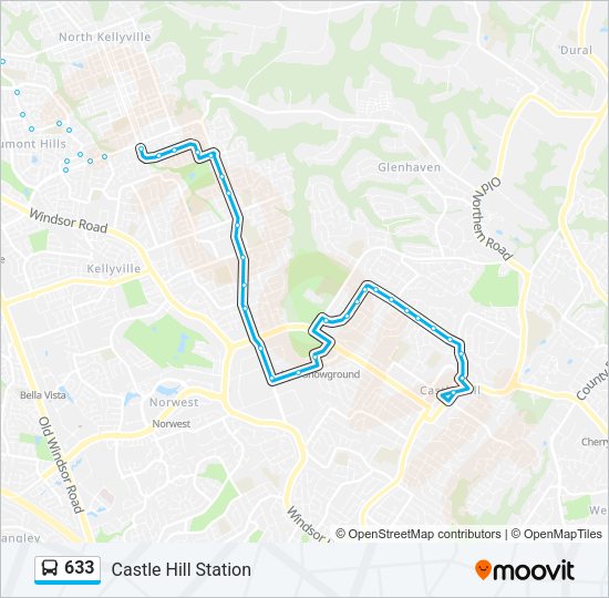 633 Route: Schedules, Stops & Maps - Castle Hill Station (Updated)