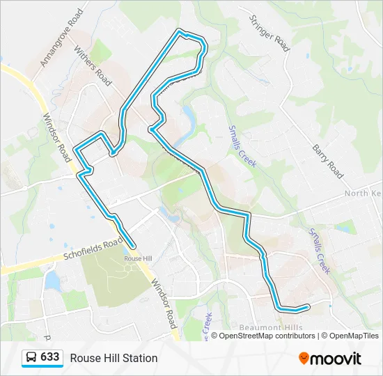 633 Route: Schedules, Stops & Maps - Rouse Hill Station (Updated)