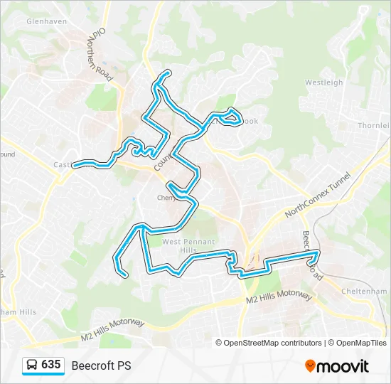 635 Route: Schedules, Stops & Maps - Beecroft PS (Updated)