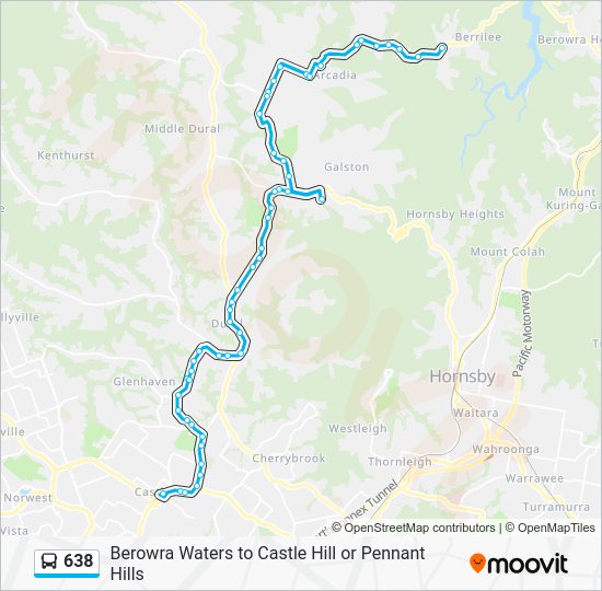 638 Route: Schedules, Stops & Maps - Castle Hill Station (Updated)