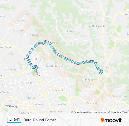 641 Route: Schedules, Stops & Maps - Dural Round Corner (Updated)