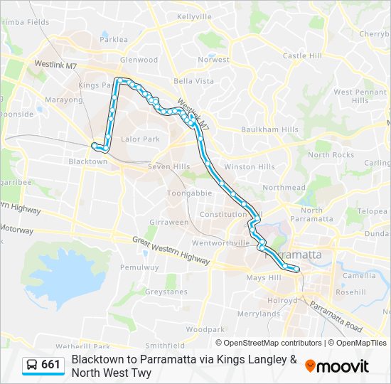 661 Route: Schedules, Stops & Maps - Parramatta Station (Updated)