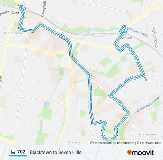 702 Route: Schedules, Stops & Maps - Seven Hills Station (Updated)
