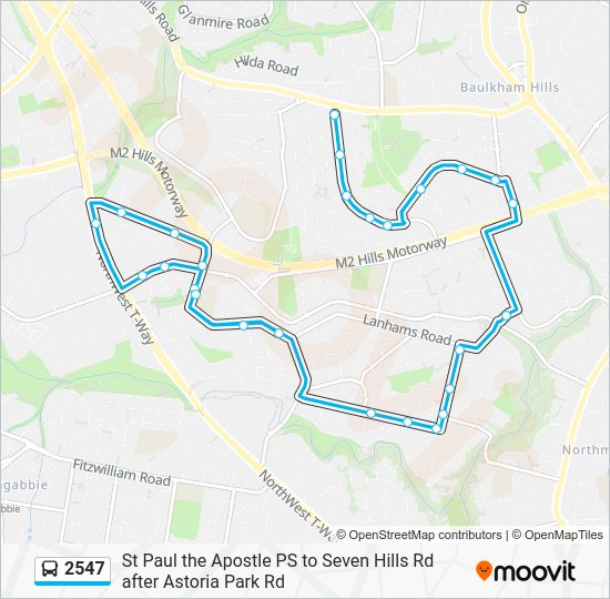 2547 Route: Schedules, Stops & Maps - Baulkham Hills (Updated)