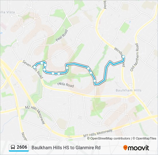 2606 Route: Schedules, Stops & Maps - Baulkham Hills (Updated)