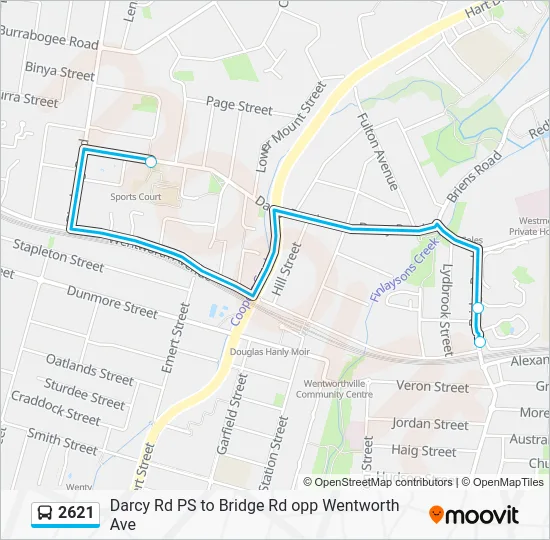 2621 Route: Schedules, Stops & Maps - Westmead (Updated)