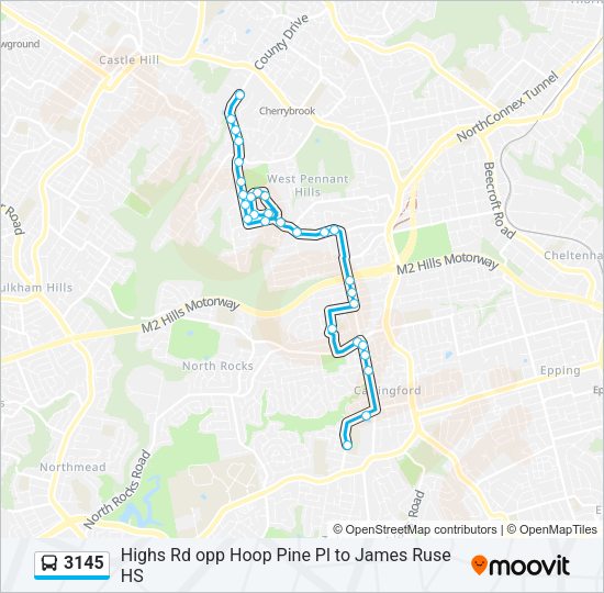 3145 Route: Schedules, Stops & Maps - James Ruse High (Updated)
