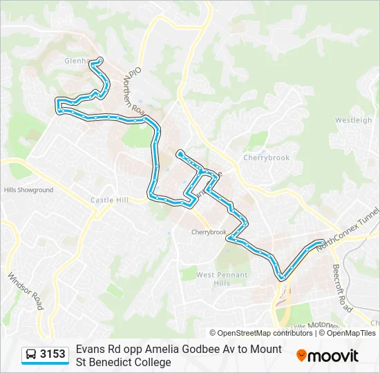 3153 Route: Schedules, Stops & Maps - Mount St Benedict (Updated)